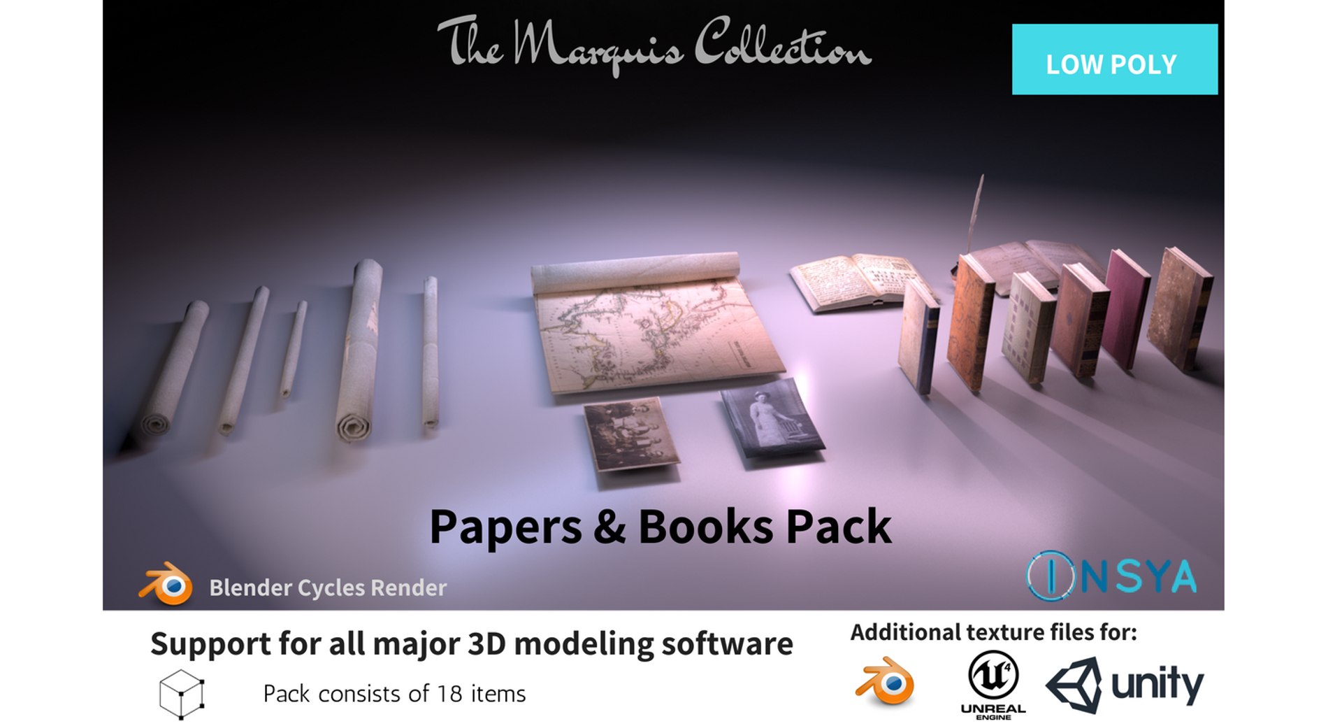 Papers Books Pack - 3D Model - TurboSquid 1291405