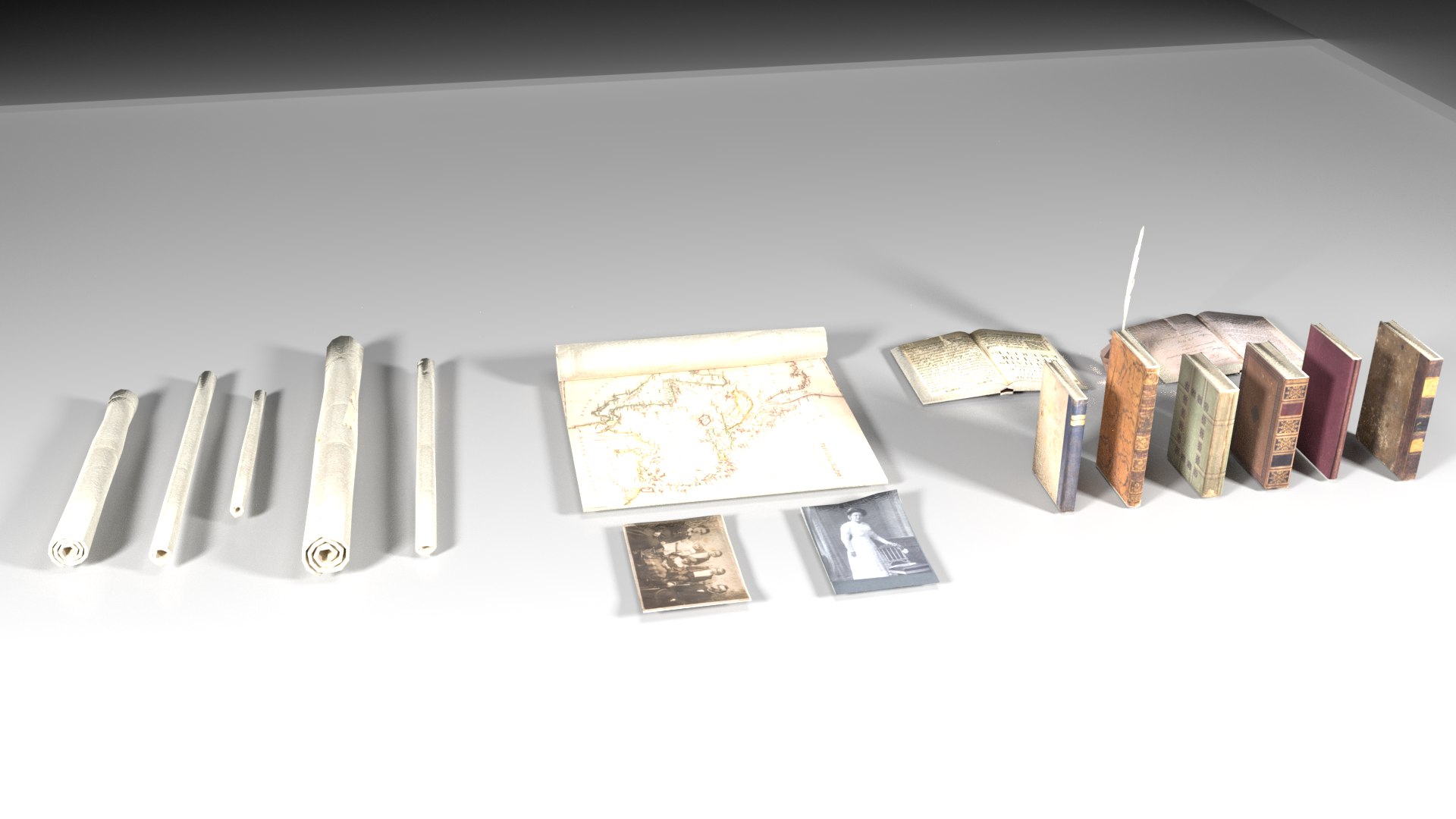 Papers Books Pack - 3D Model - TurboSquid 1291405