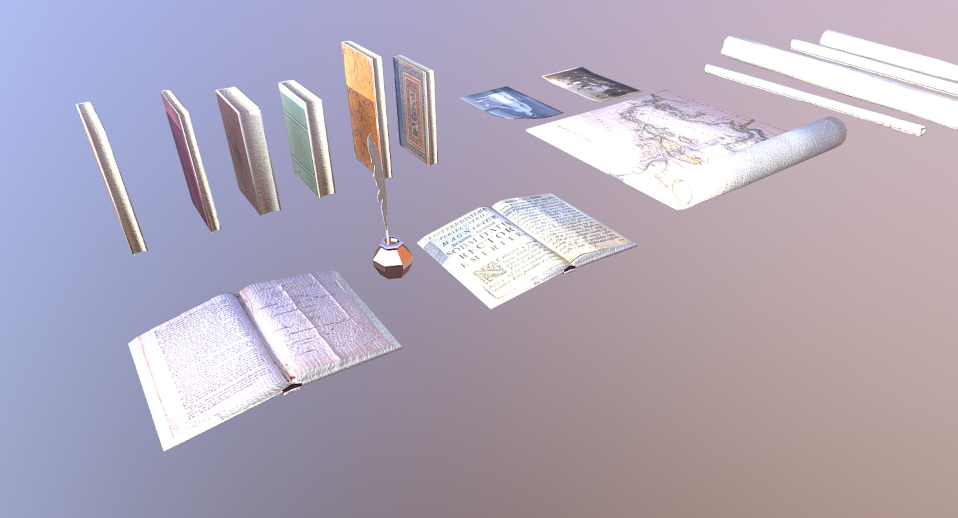 Papers Books Pack - 3D Model - TurboSquid 1291405