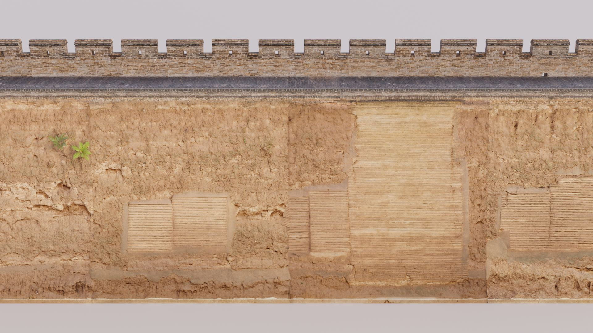 Procedural Modular Brick Wall For Castles Or City Walls 3D - TurboSquid ...