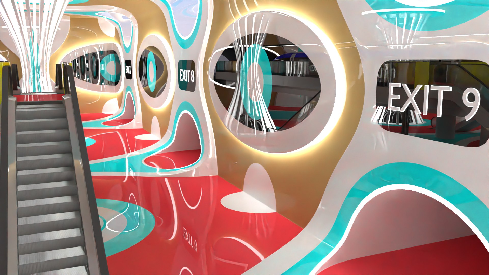 Sci-fi Maglev Station With Train 3D Model - TurboSquid 2104372