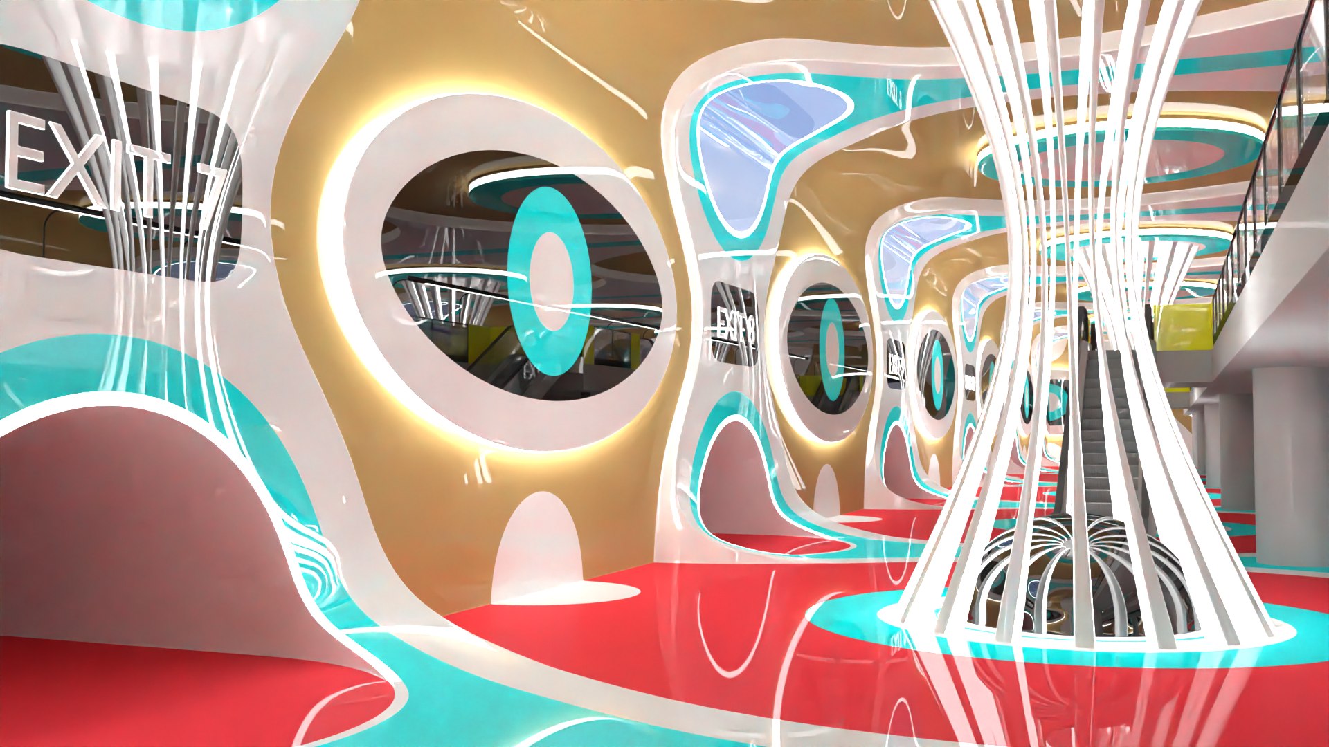 Sci-fi Maglev Station With Train 3D Model - TurboSquid 2104372