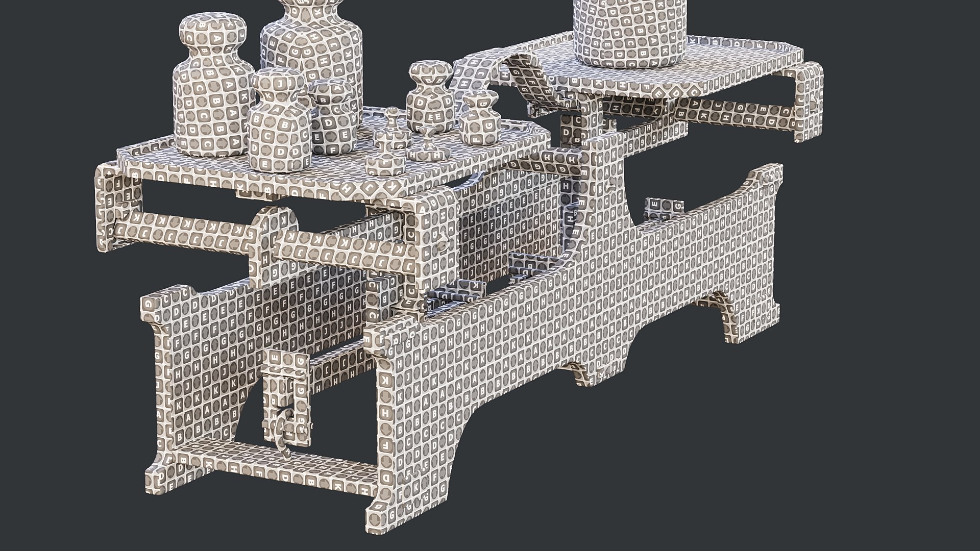 3D Model Rigged Balance Scale And Weights PBR - TurboSquid 2009089