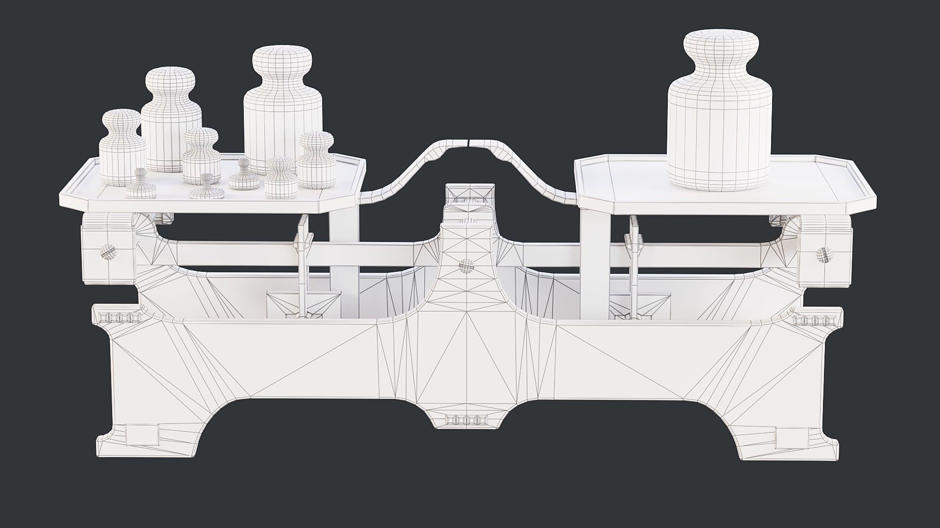 3D Model Rigged Balance Scale And Weights PBR - TurboSquid 2009089