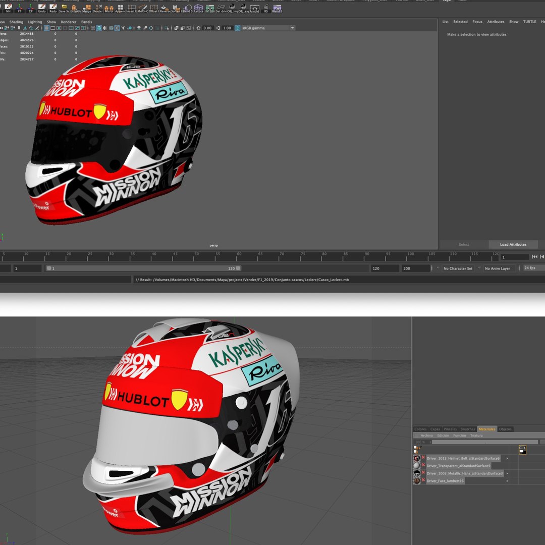Leclerc 2019 Helmet 3D Model - TurboSquid 1443381