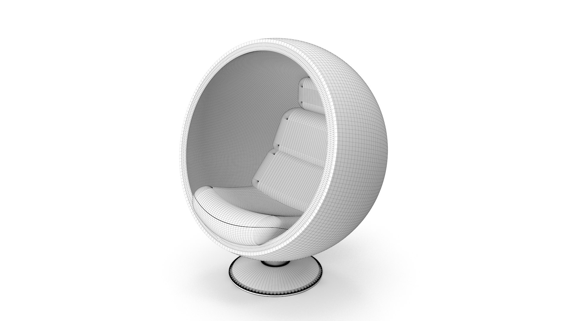 3D Retro Bubble Chair - TurboSquid 1948529