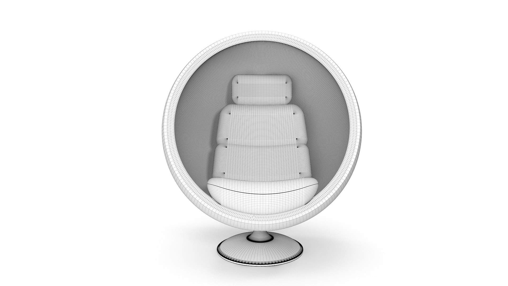 3D Retro Bubble Chair - TurboSquid 1948529