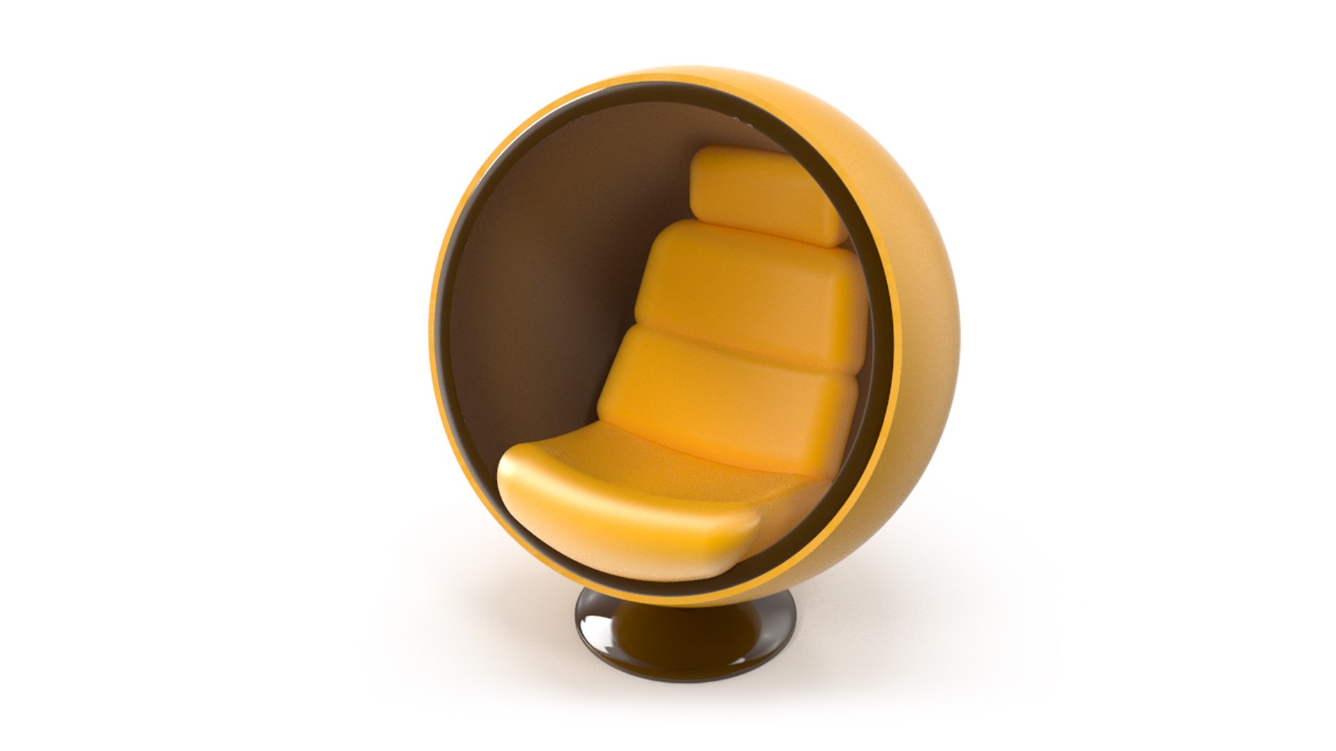 3D Retro Bubble Chair - TurboSquid 1948529