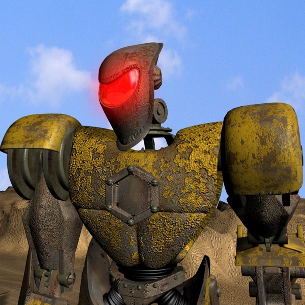 3d model detailled robot rigged