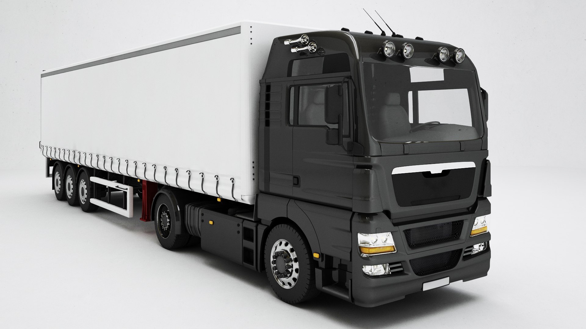 Heavy Transporter Truck With Trailer 3D - TurboSquid 1898096