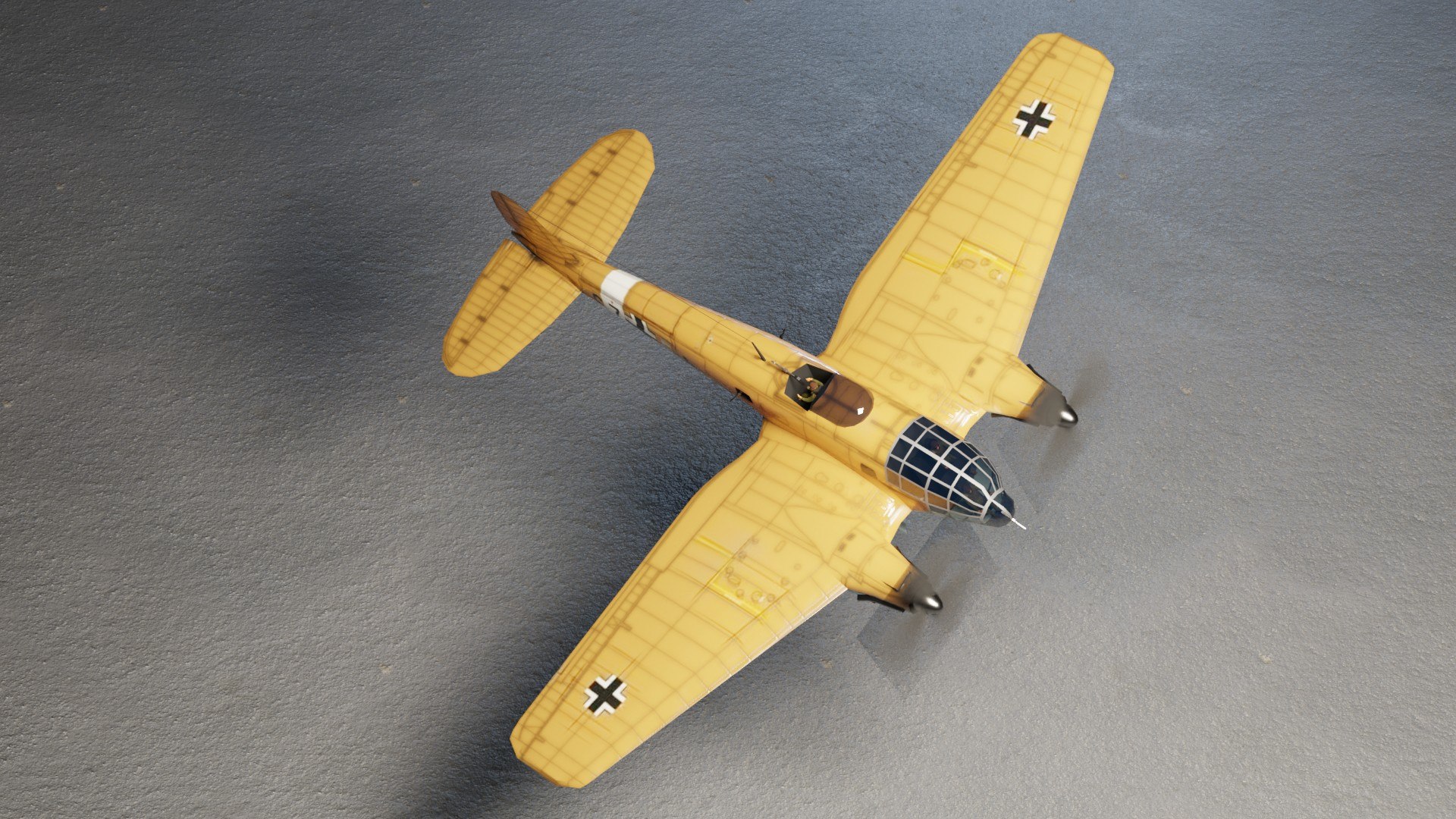 Heinkel He-111 Lowpoly WW2 Bomber 3D - TurboSquid 1900283