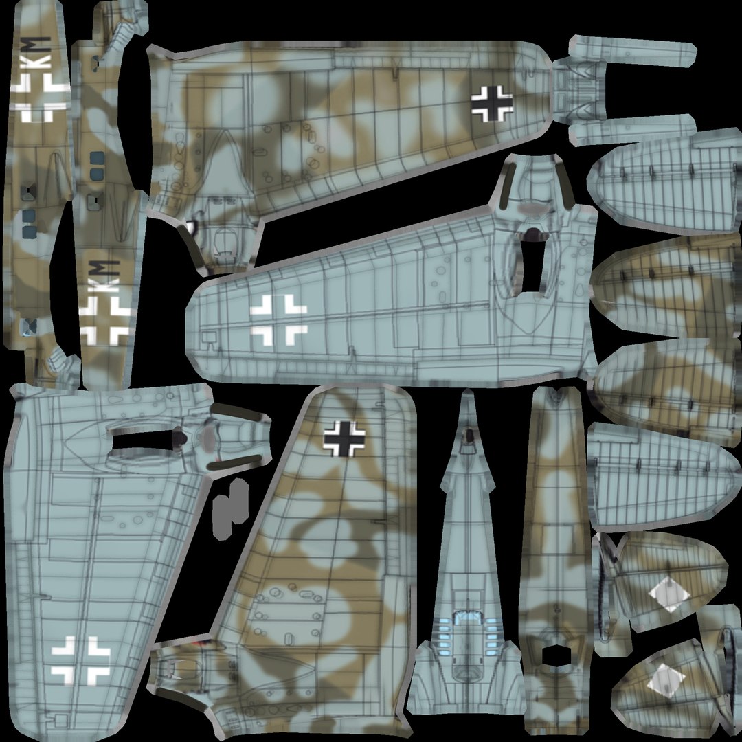 Heinkel He-111 Lowpoly WW2 Bomber 3D - TurboSquid 1900283