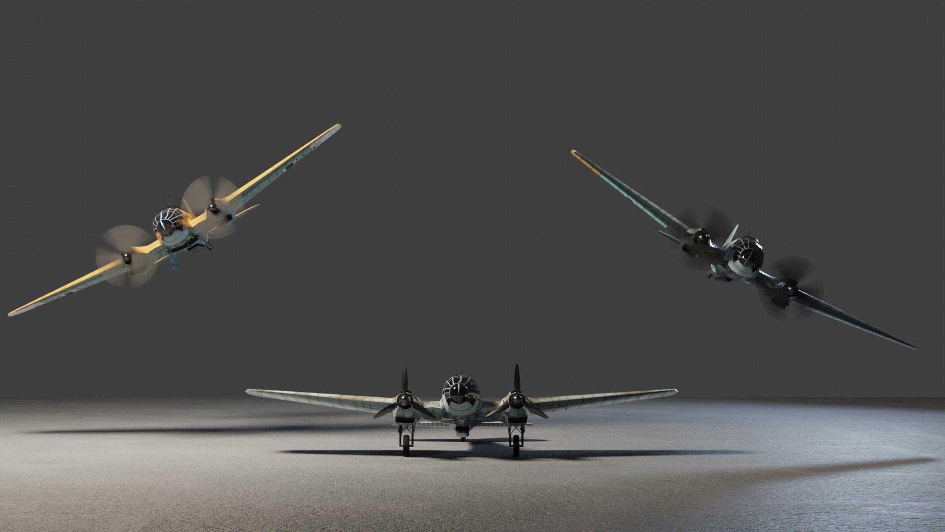 Heinkel He-111 Lowpoly WW2 Bomber 3D - TurboSquid 1900283
