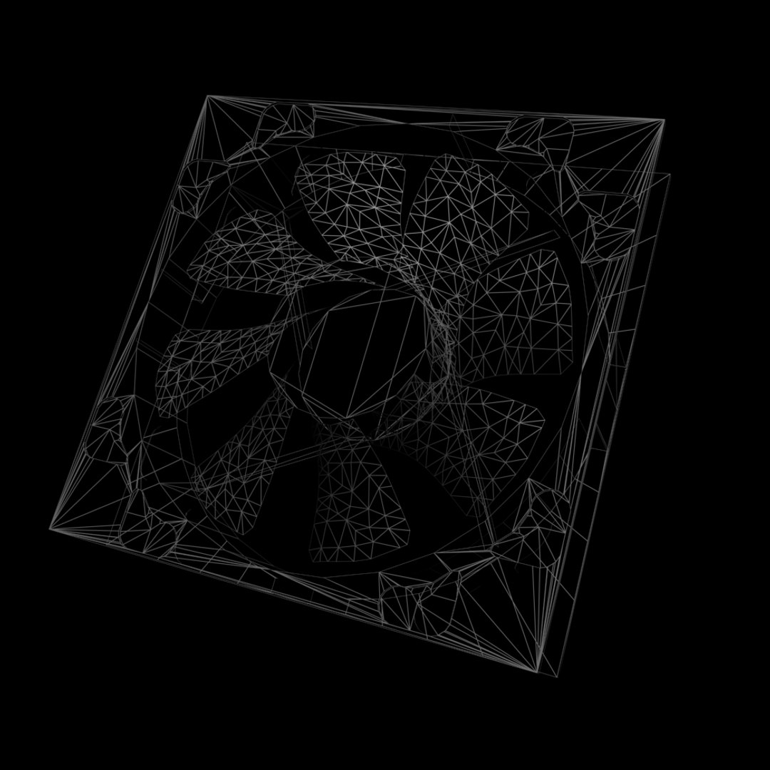 Scaled 120mm Computer Fan Dxf