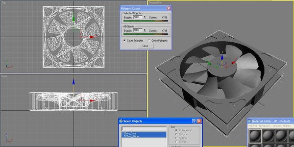 scaled 120mm computer fan dxf