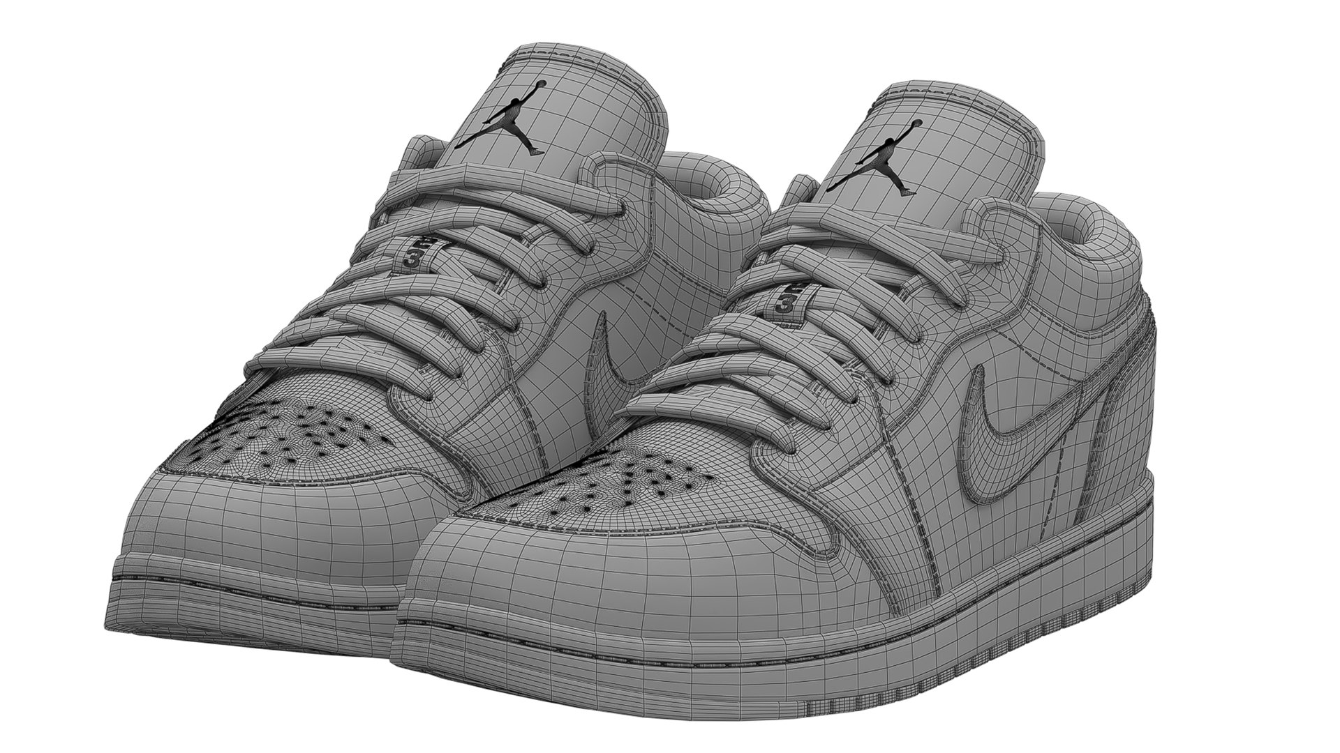 3D Nike Jordan Sneakers Low Red - TurboSquid 1962106