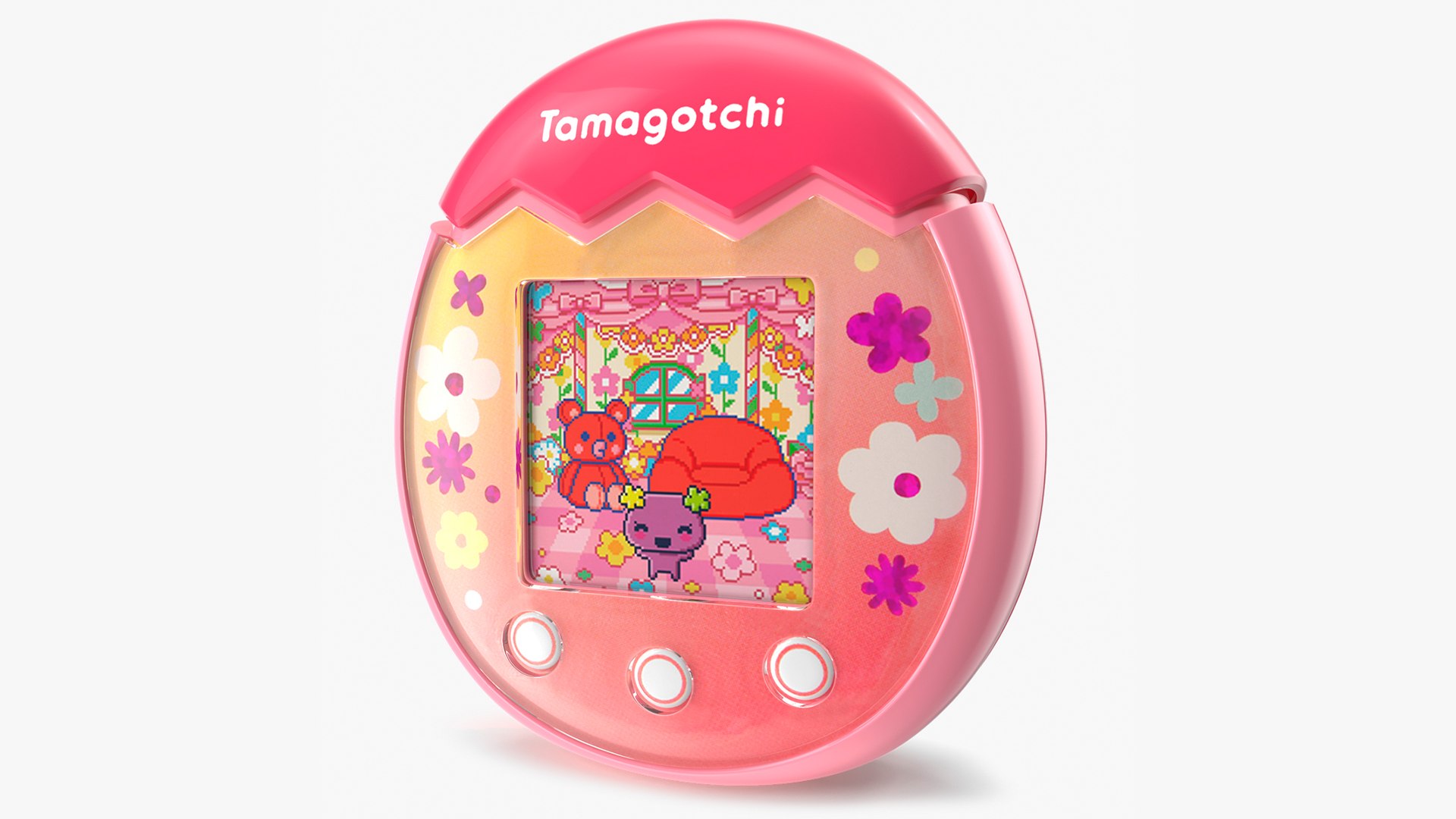 Tamagotchi Pix Floral Pink 3D model - TurboSquid 2040485