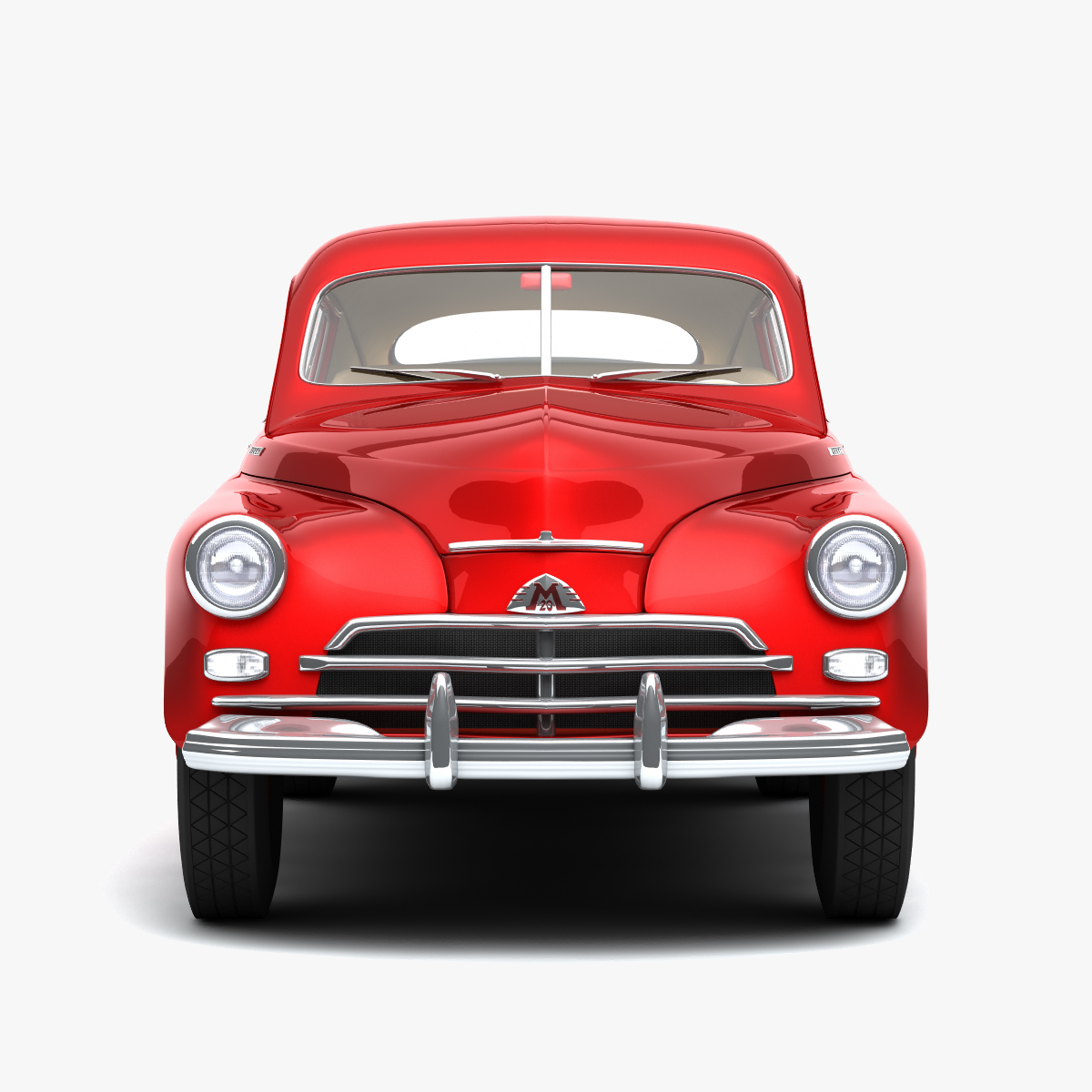 retro car pobeda m20 3d lwo