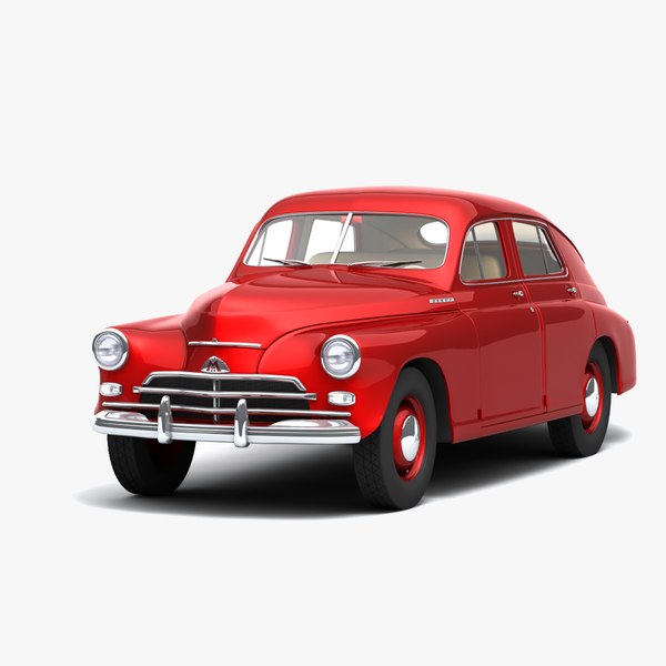 retro car pobeda m20 3d lwo