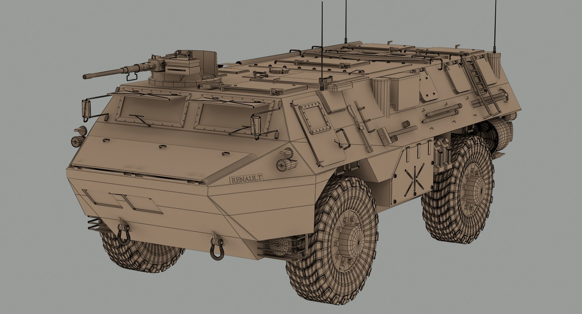 French Vab 4x4 Apc 3d Max