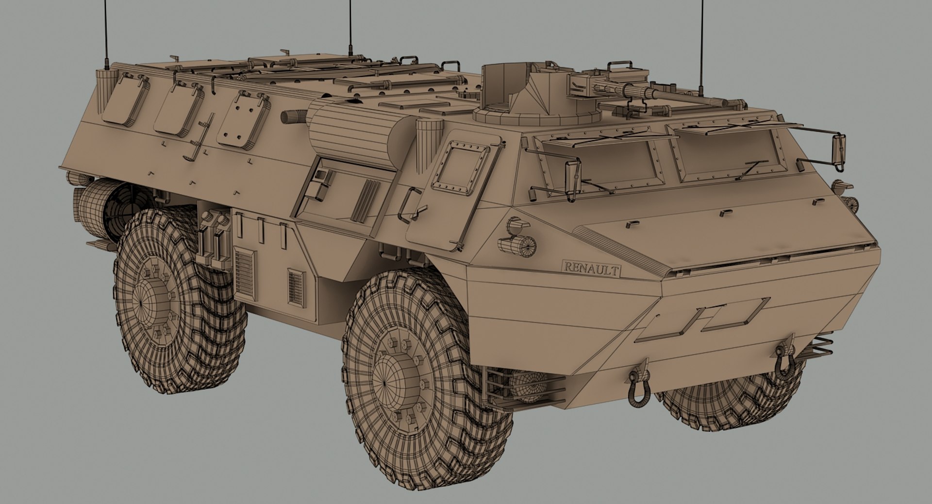 French Vab 4x4 Apc 3d Max
