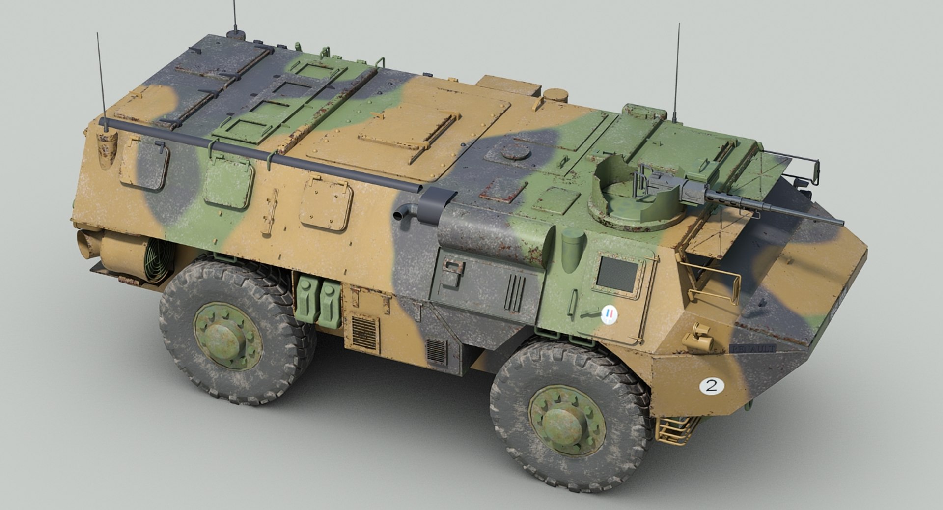 French Vab 4x4 Apc 3d Max