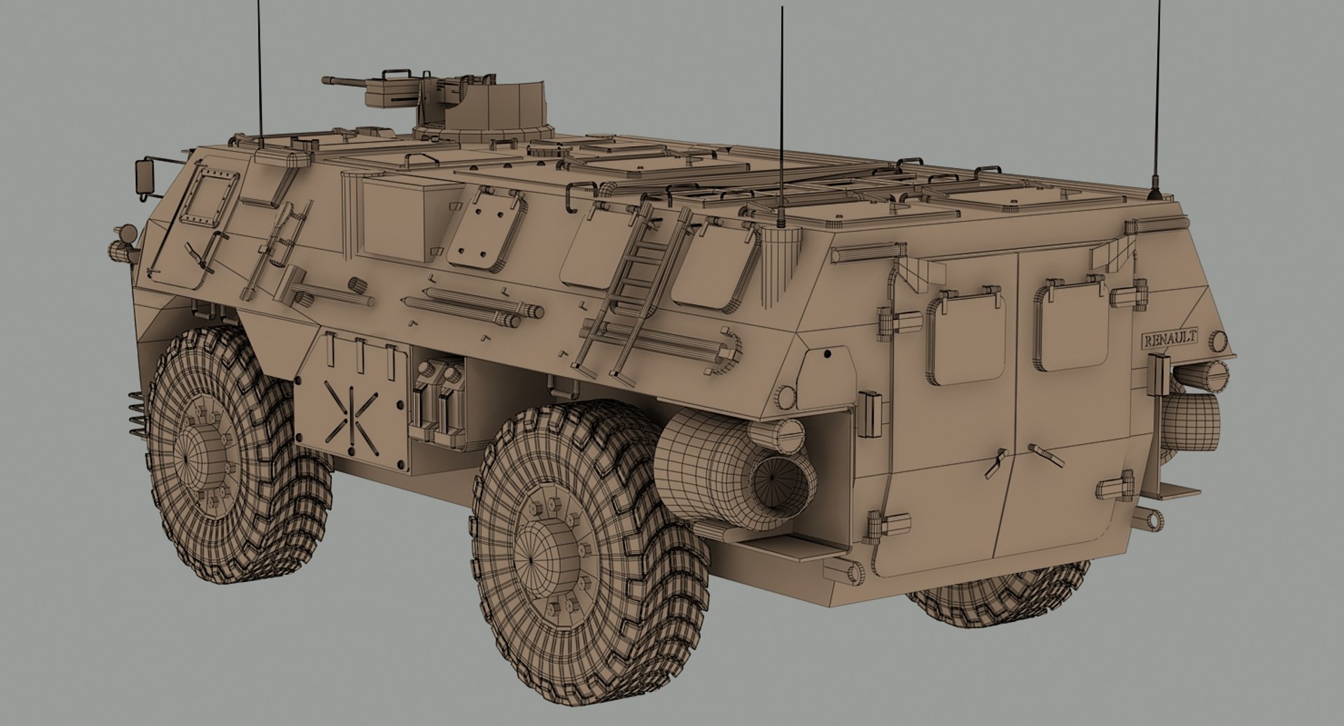 French Vab 4x4 Apc 3d Max