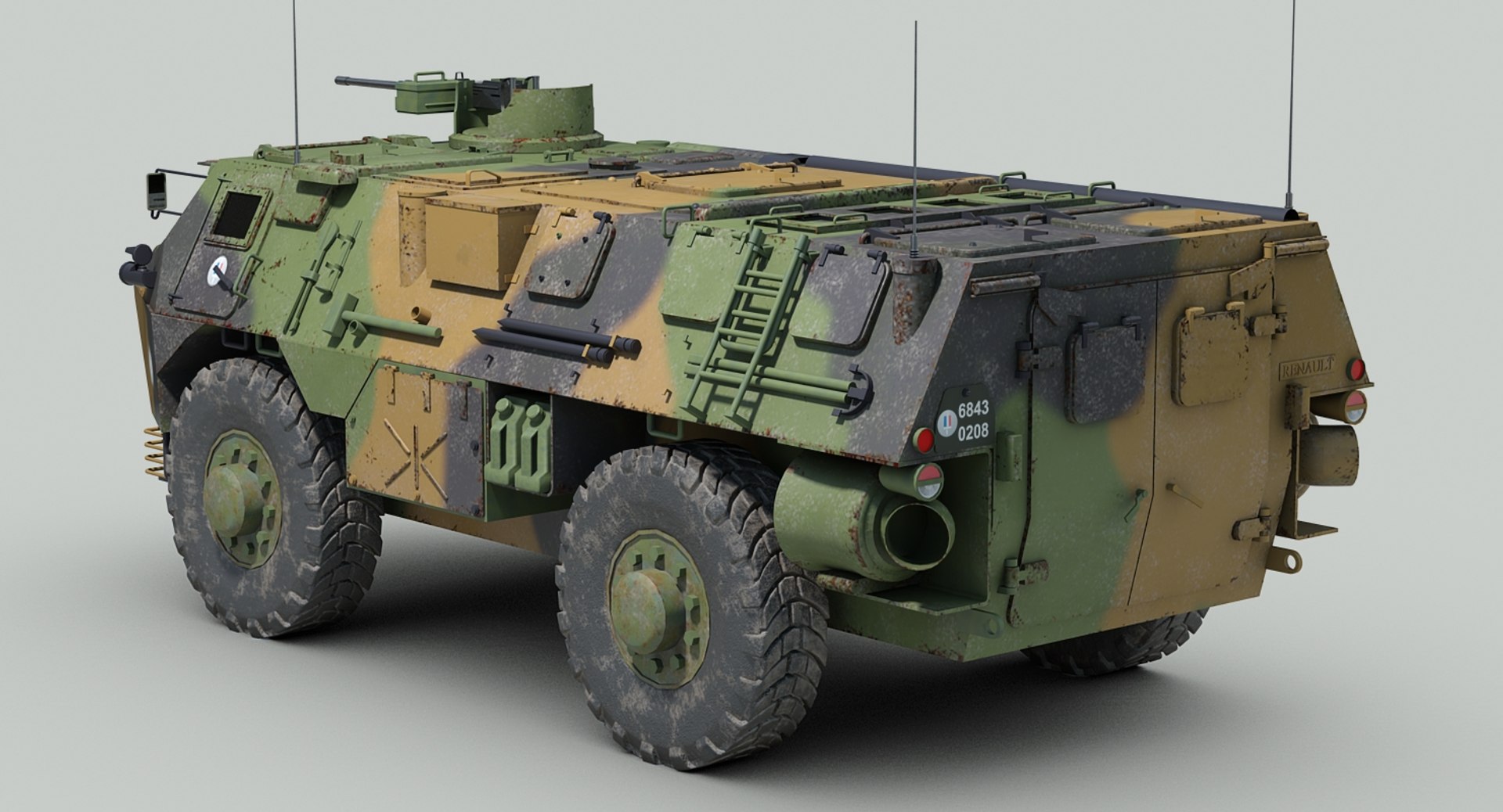 French Vab 4x4 Apc 3d Max