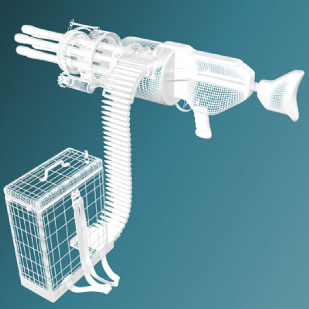 3d chaingun chain gun model