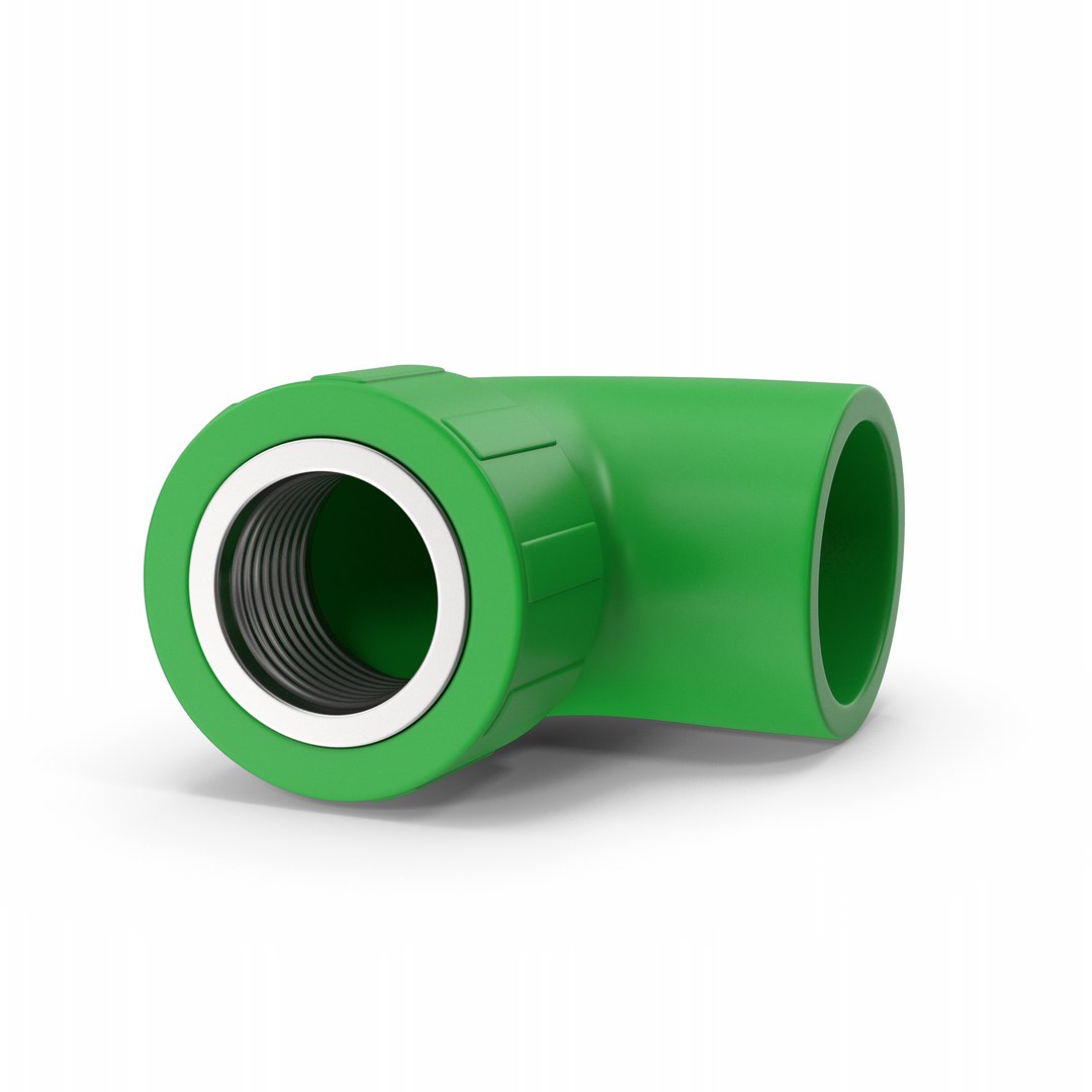 Plastic Female 90 Degree Threaded Pipe Model - TurboSquid 1967440