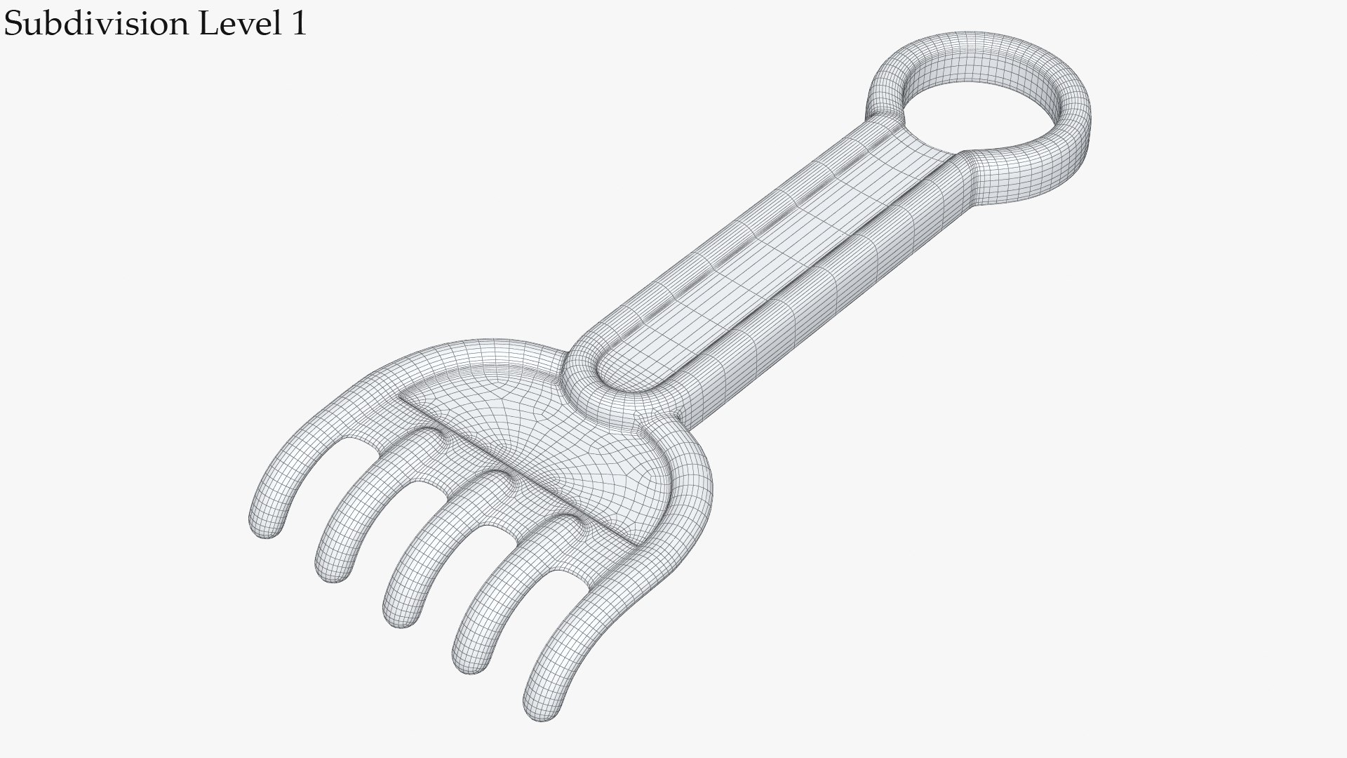 3D sand toy rake model - TurboSquid 1556359