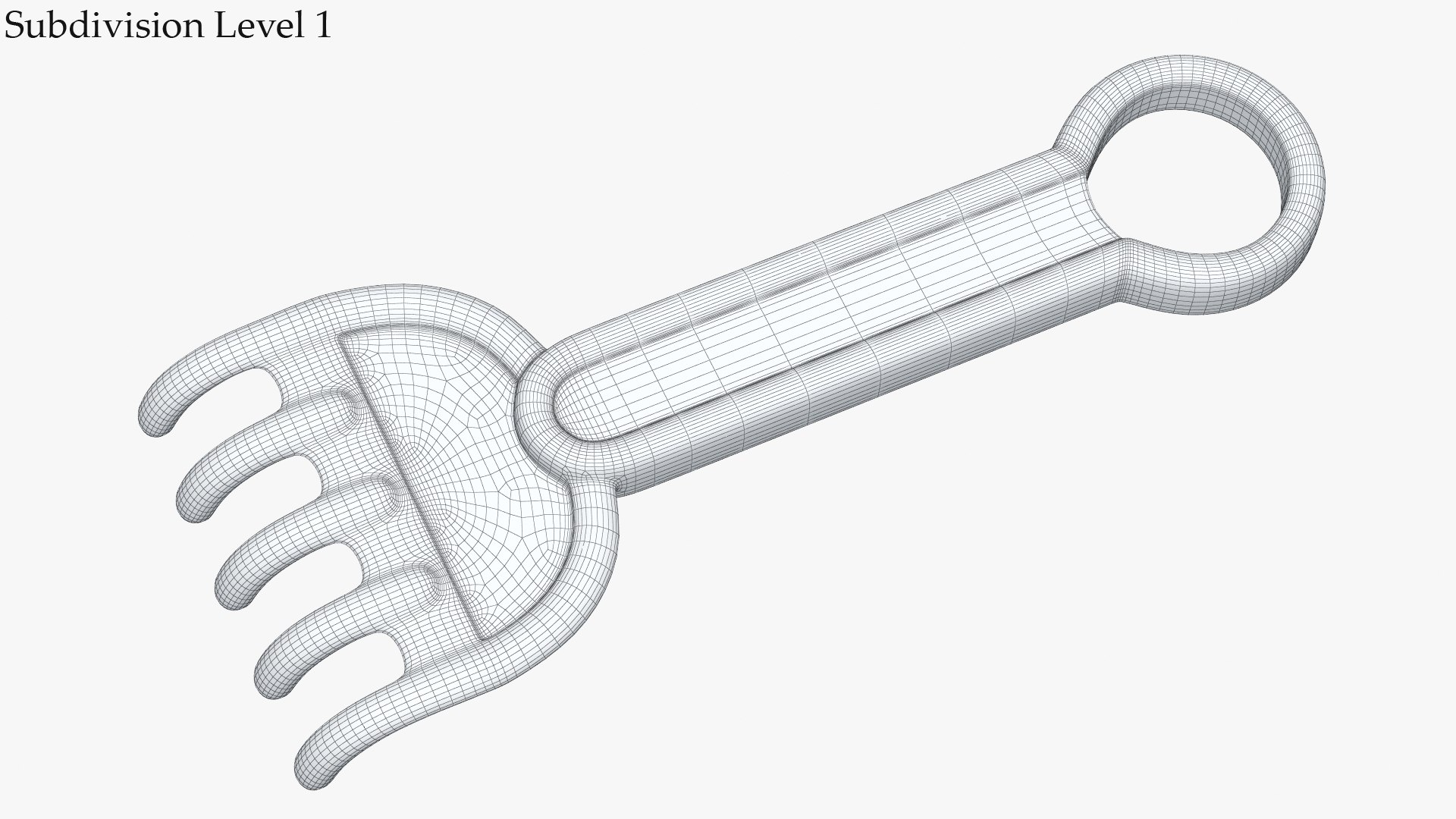 3D sand toy rake model - TurboSquid 1556359