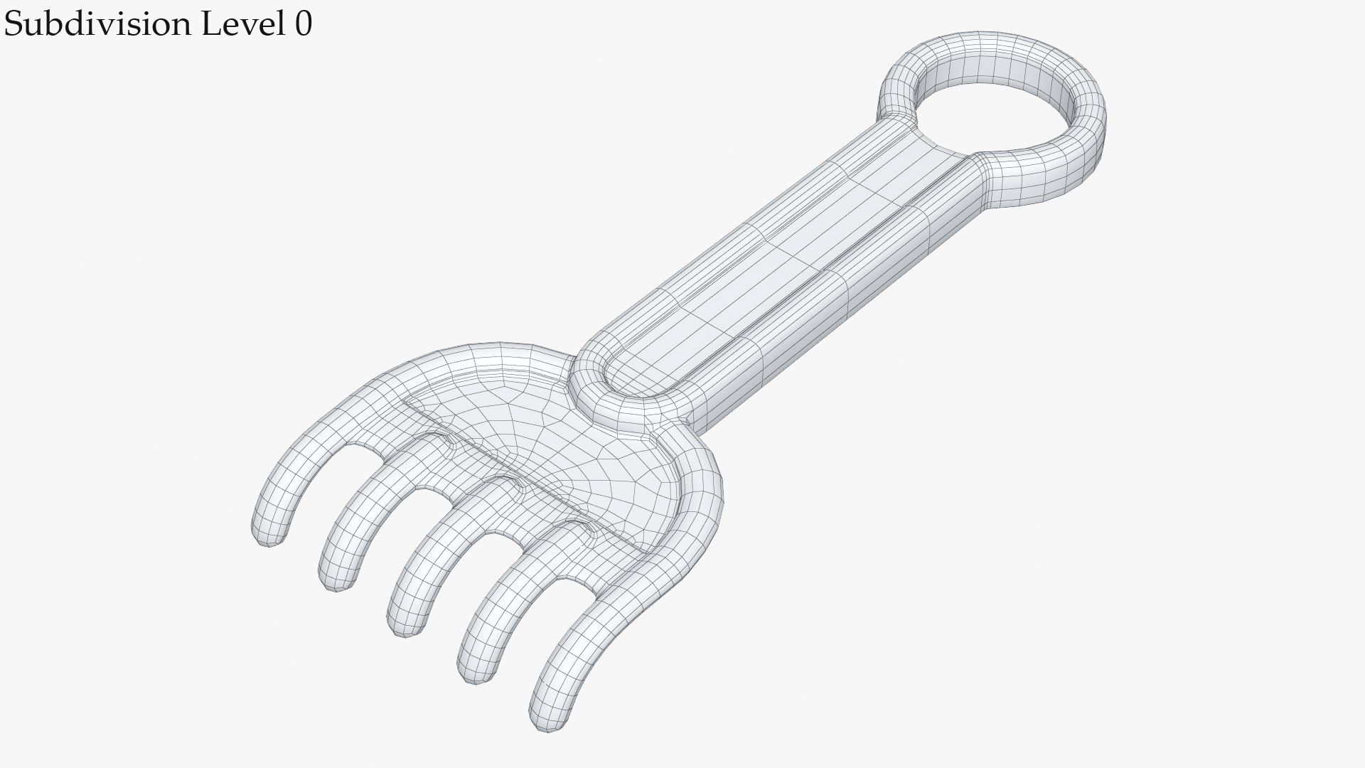 3D sand toy rake model - TurboSquid 1556359