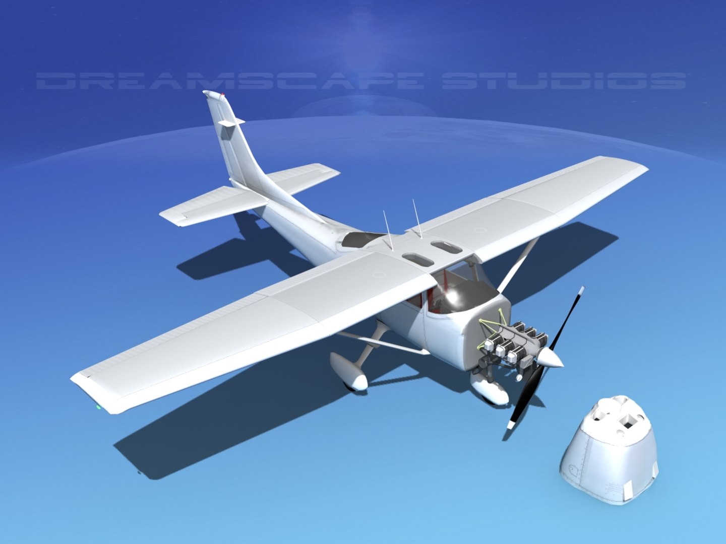 3d Skylane Cessna 182 Model