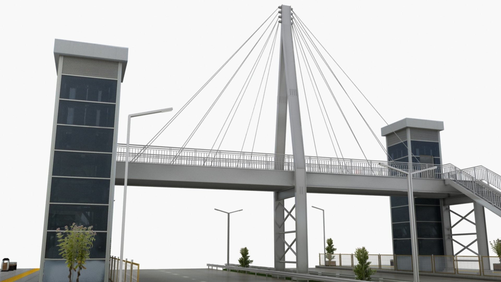 3D Pedestrian Bridge Model - TurboSquid 1222555