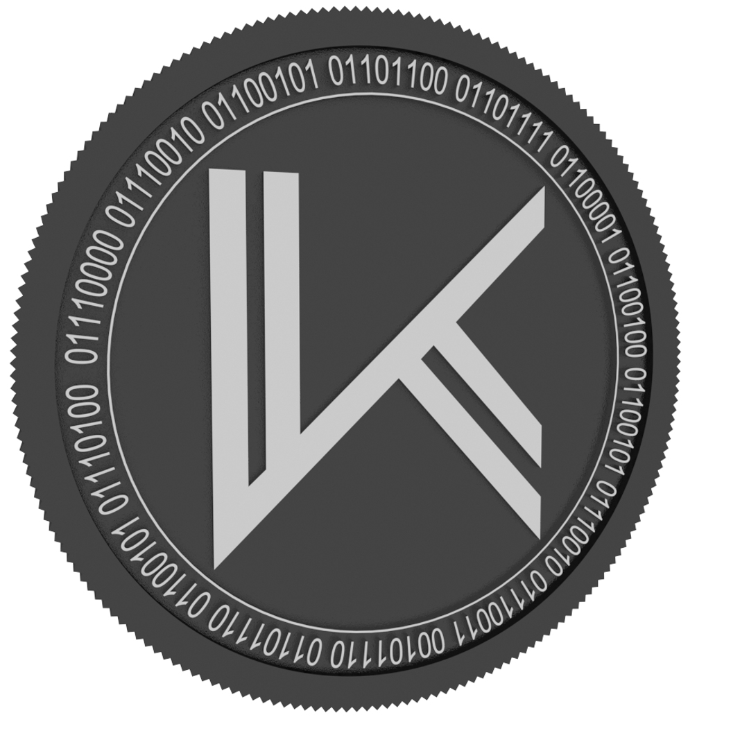 Kurrent black coin 3D - TurboSquid 1606449