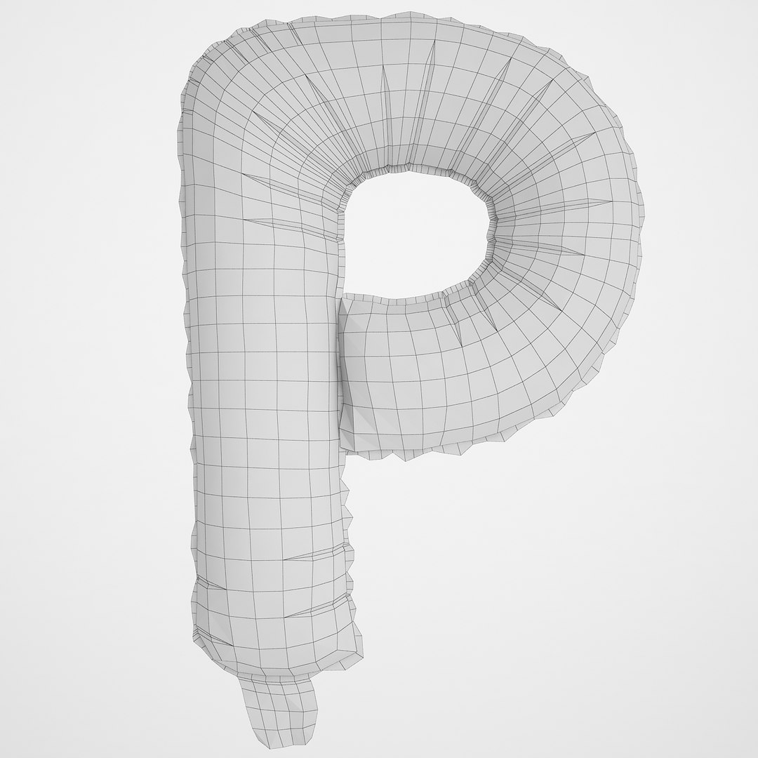 Balloon Letter P 3D Model - TurboSquid 1386308