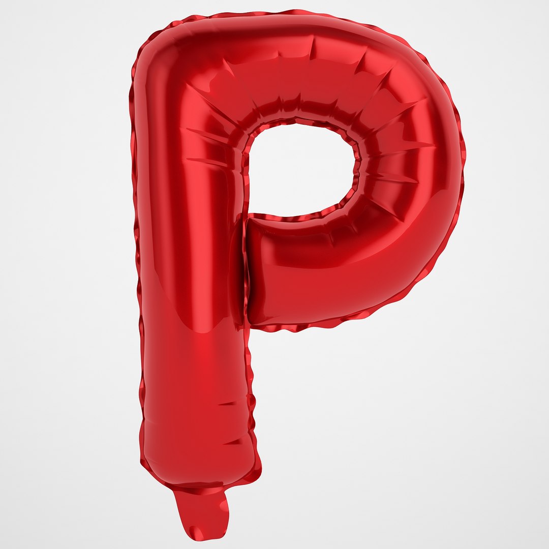 Balloon Letter P 3D Model - TurboSquid 1386308