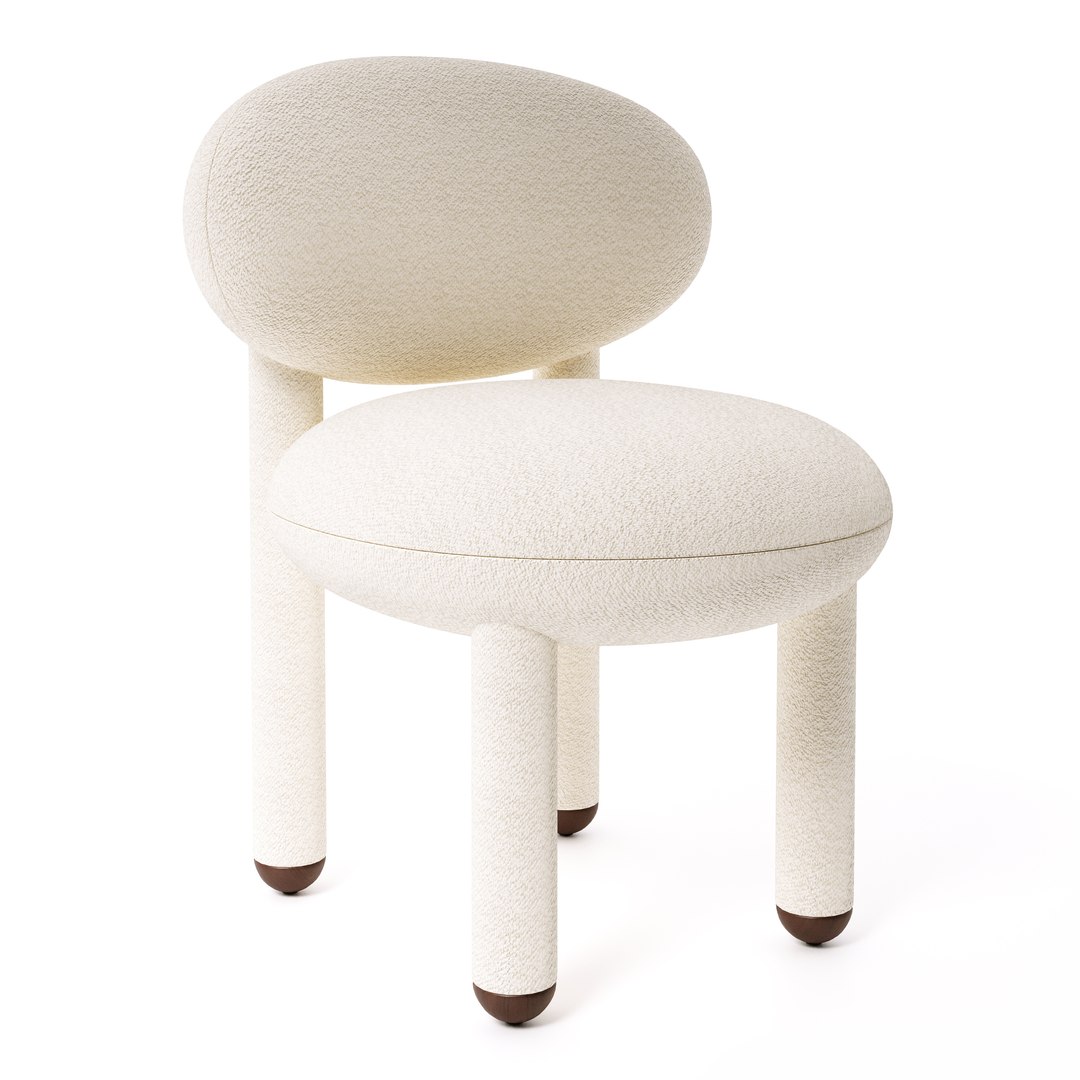 Free Noom Dining Table Flock Chair Flock Set 3D Model - TurboSquid 2271341