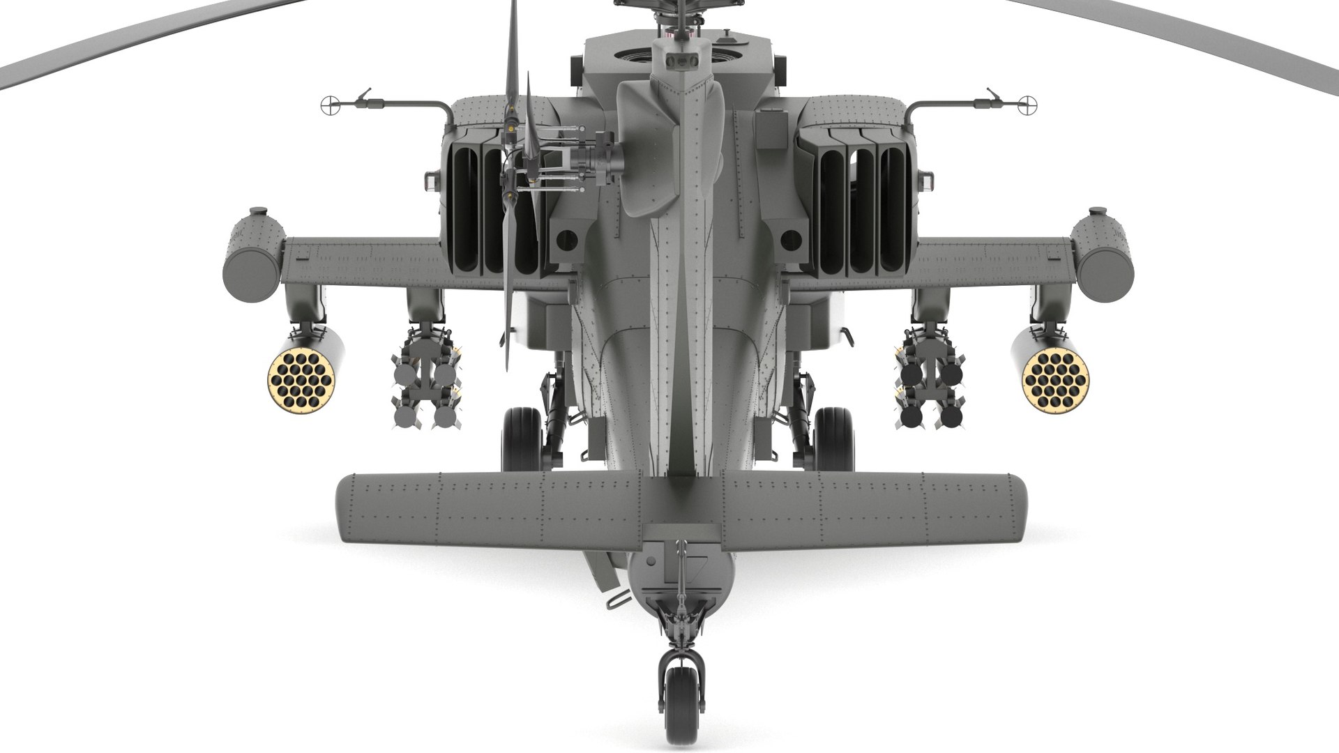 Boeing AH-64D Apache Longbow Helicopter with Cockpit 3D model ...