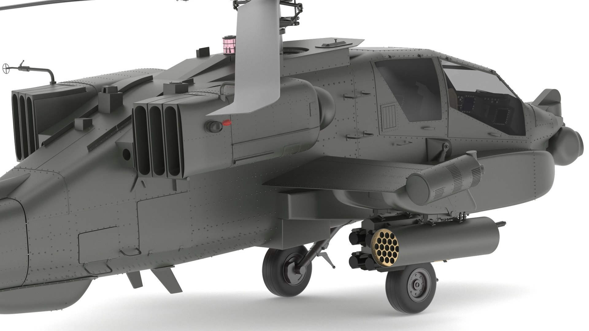 Boeing AH-64D Apache Longbow Helicopter with Cockpit 3D model ...