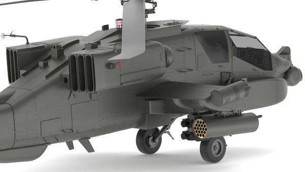 modelo 3d Helicóptero Boeing AH-64D Apache Longbow con cabina ...