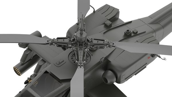 modelo 3d Helicóptero Boeing AH-64D Apache Longbow con cabina ...