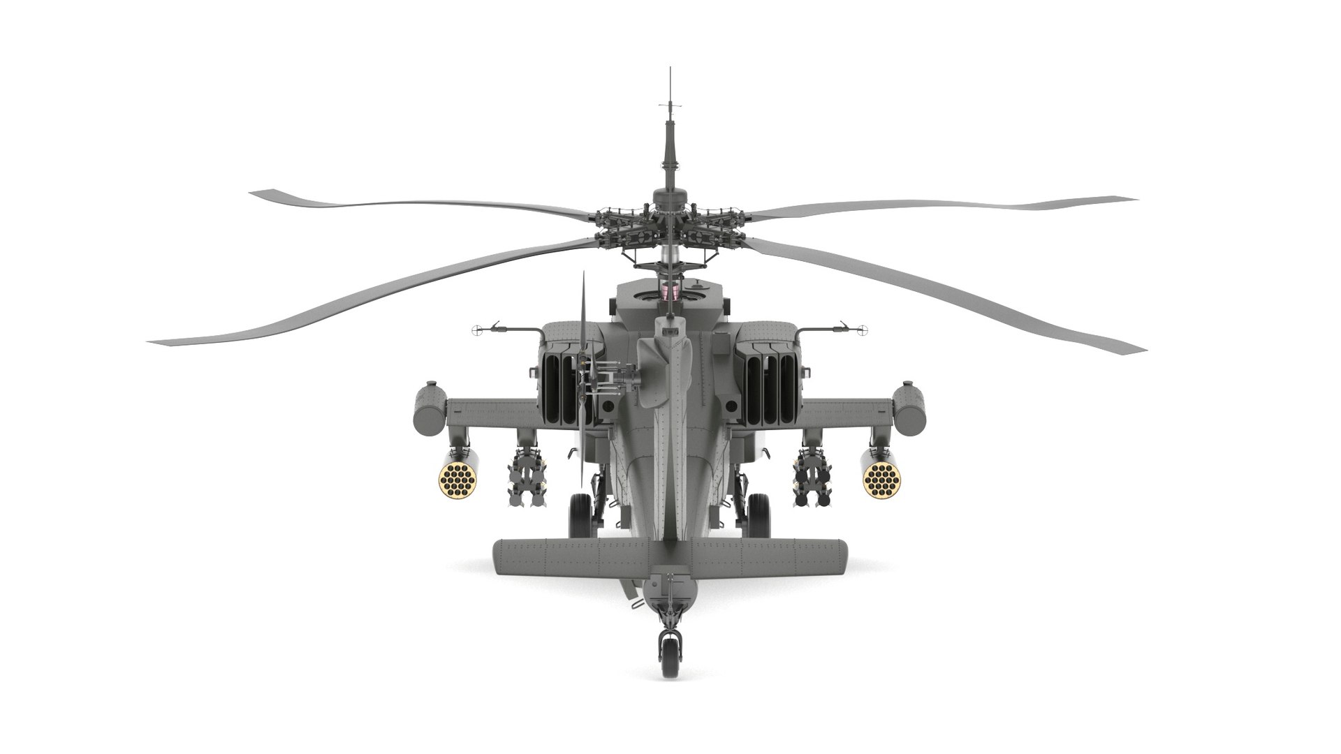 Boeing AH-64D Apache Longbow Helicopter with Cockpit 3D model ...