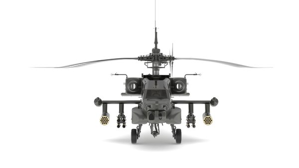 modelo 3d Helicóptero Boeing AH-64D Apache Longbow con cabina ...
