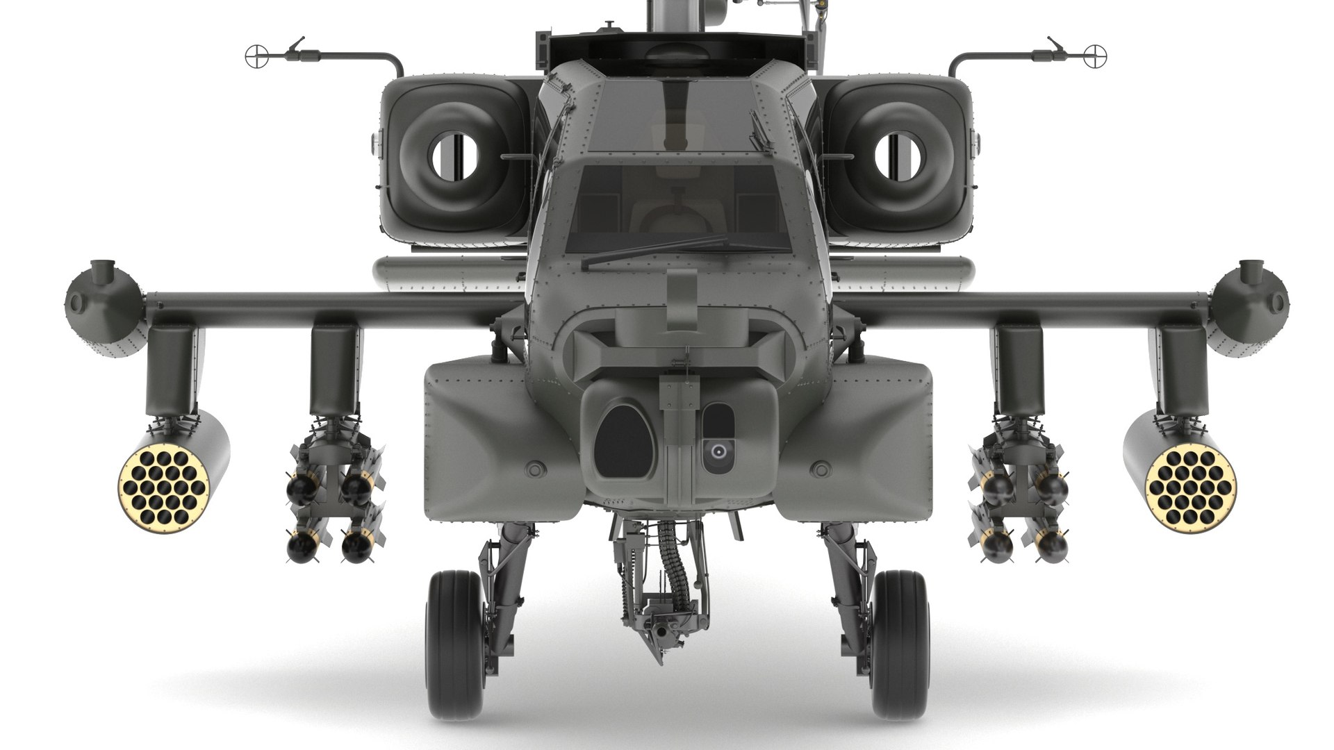 Boeing AH-64D Apache Longbow Helicopter with Cockpit 3D model ...