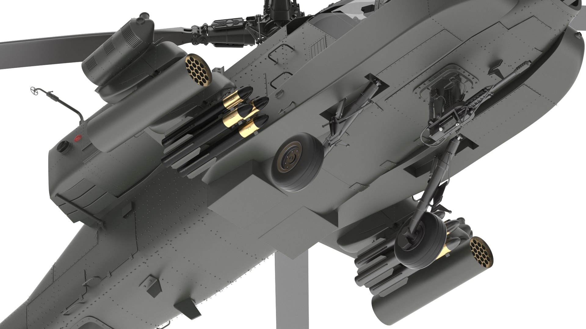 Boeing AH-64D Apache Longbow Helicopter with Cockpit 3D model ...