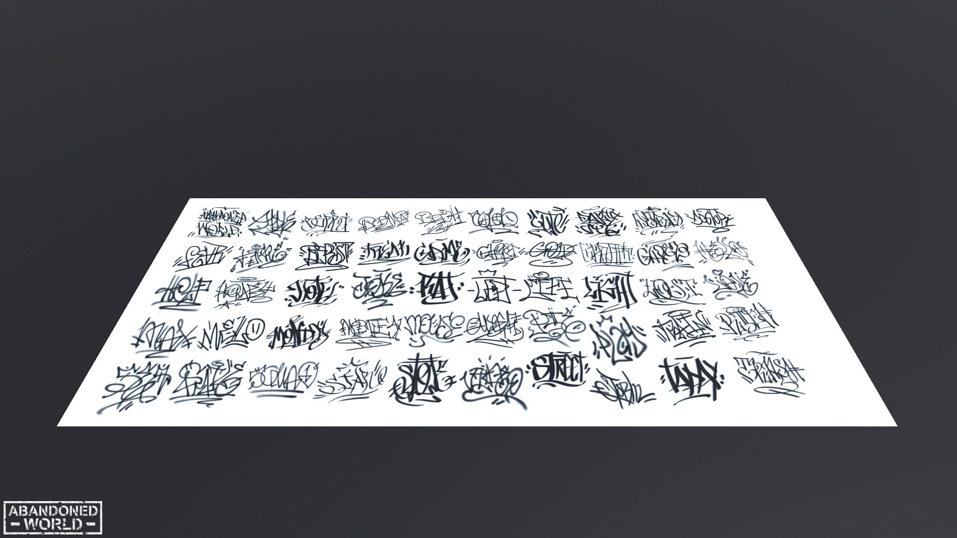 Graffiti Tag Pack Decals For UE4 And Unity Model - TurboSquid 1861457