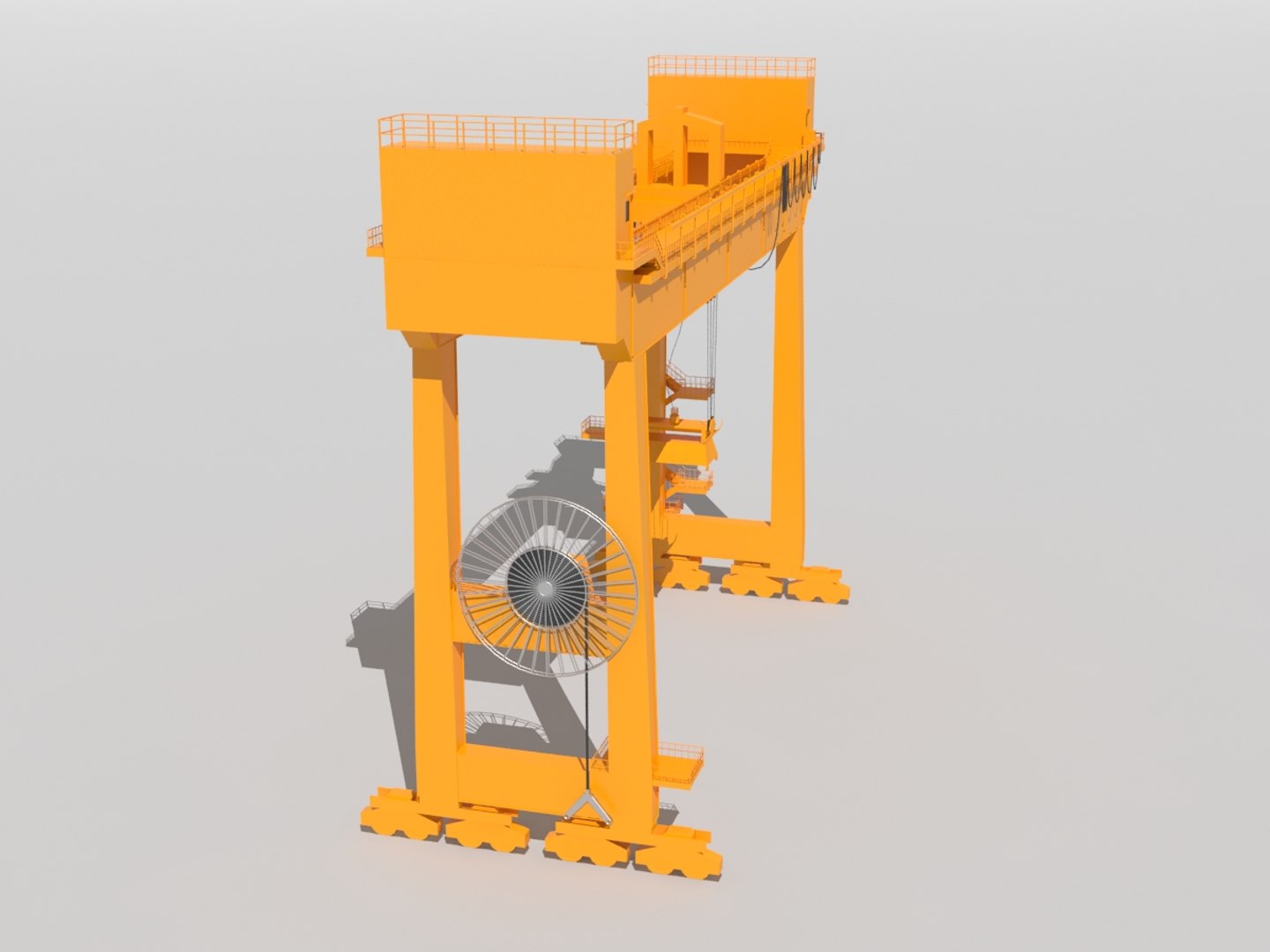 3D Model Gantry Crane Rtg - TurboSquid 1481373