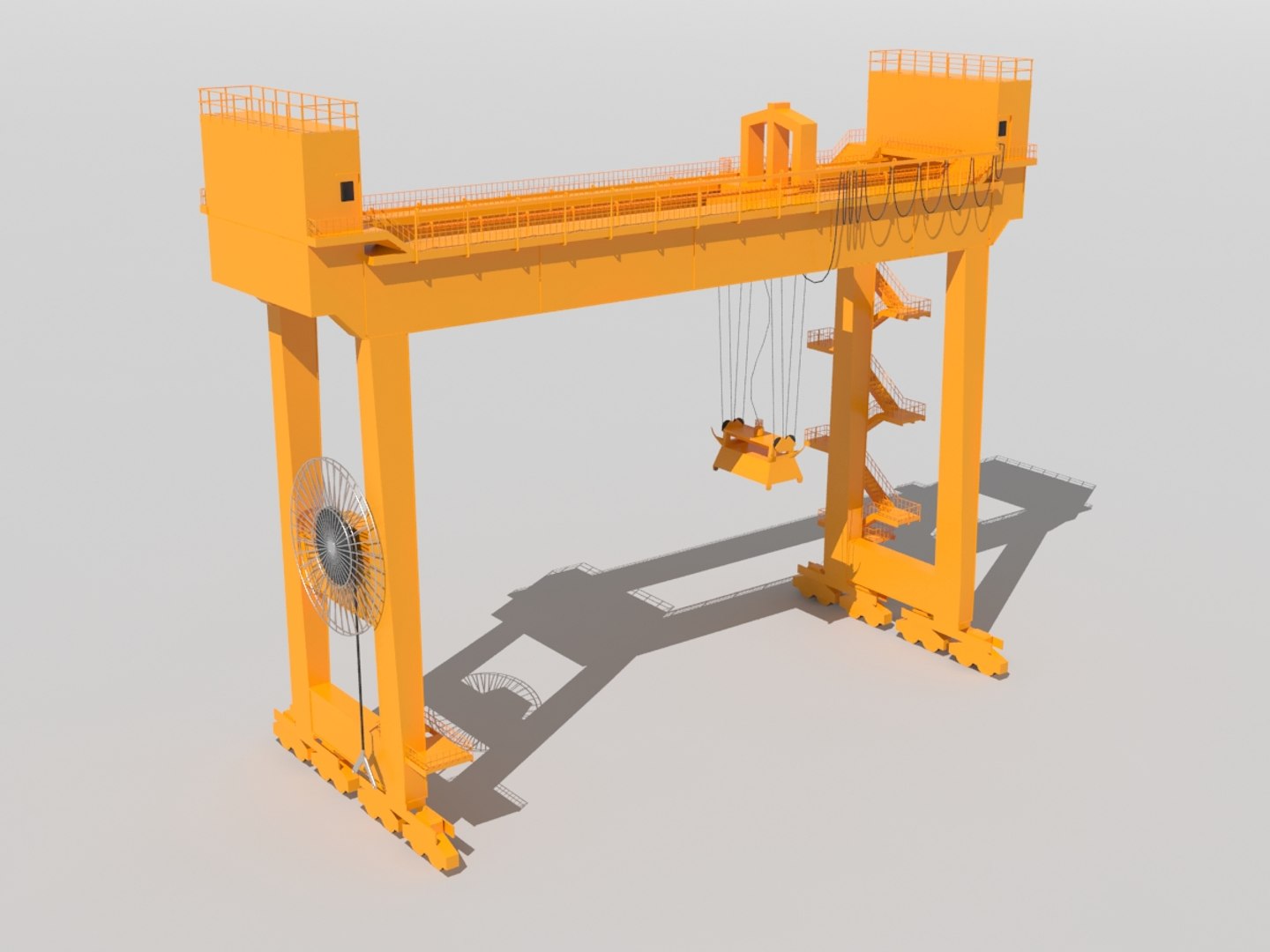 3D Model Gantry Crane Rtg - TurboSquid 1481373